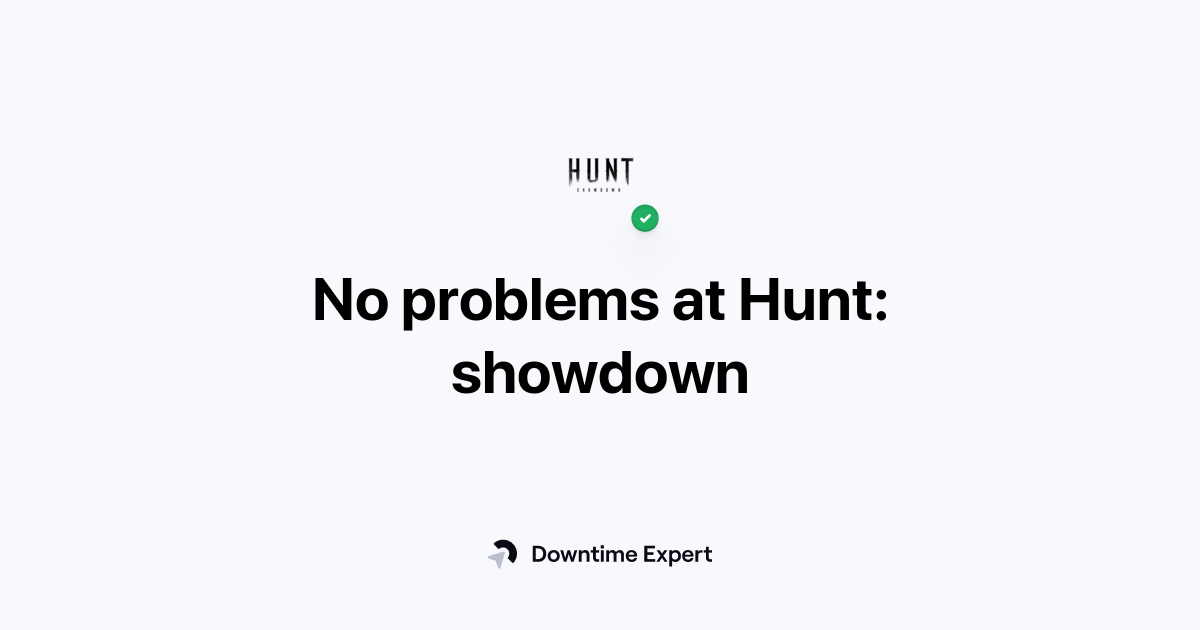 Is Hunt: showdown down? Real-time outages and issues | Downtime Expert