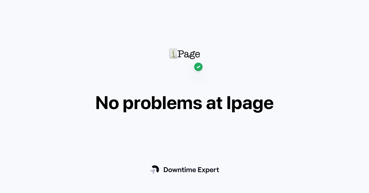Is Ipage down? Real-time outages and issues | Downtime Expert