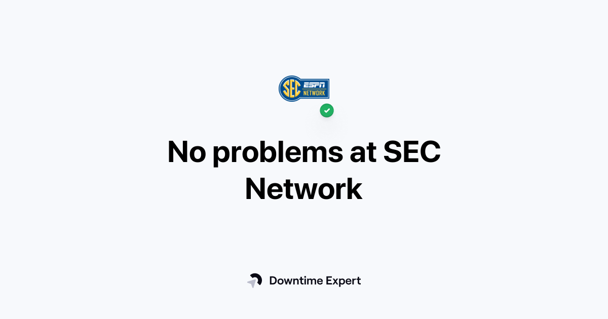 Is SEC Network down? Real-time outages and issues | Downtime Expert