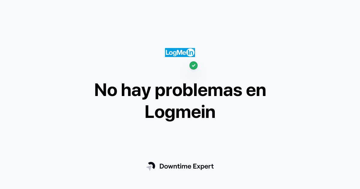 ¿Se ha caído Logmein? Problemas y cortes en tiempo real | Downtime Expert